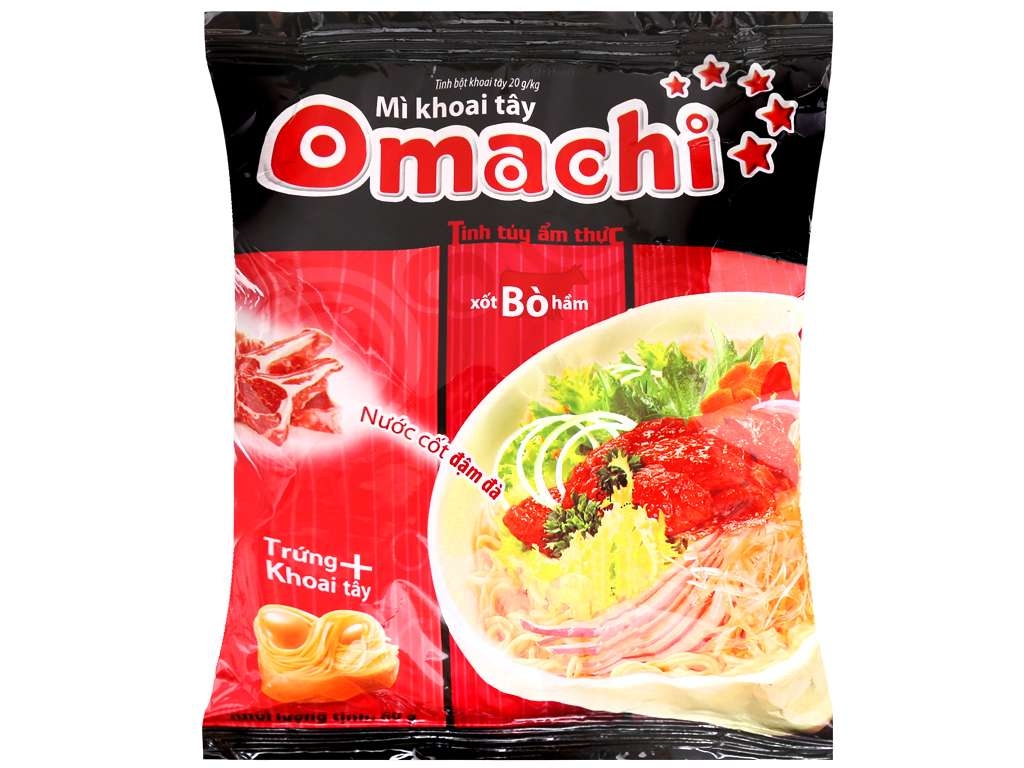 Omachi Stewed Beef Sauce Instant noodles 80g x 30