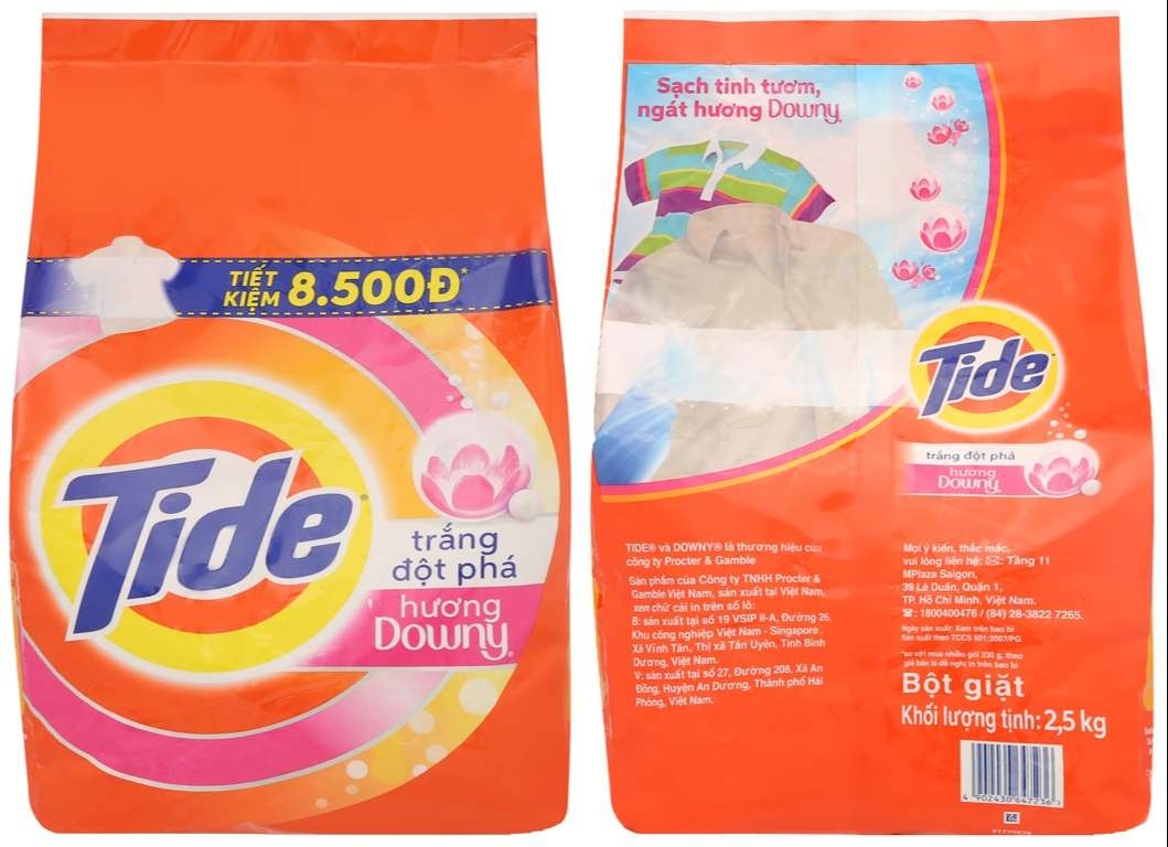 Tide Downy Detergent Powder Bag 2.5kg